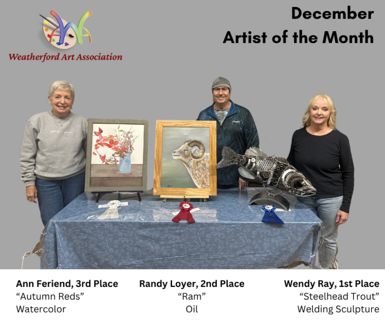 December 2024 Artist of the Month – Weatherford Art Association